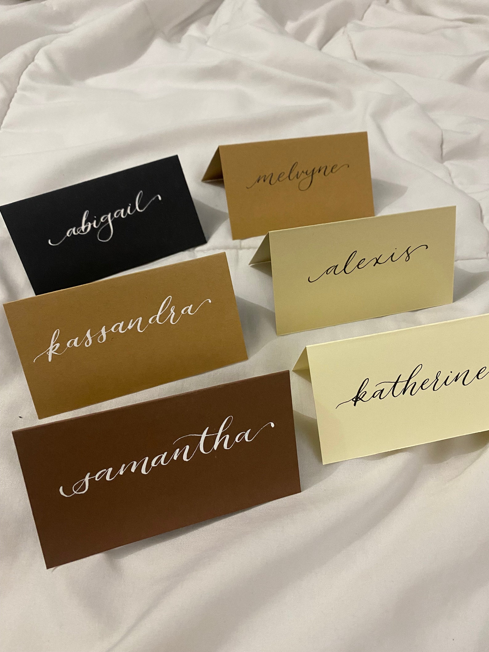 Custom Handwritten Calligraphy Placecards (sets of 5) - Etsy
