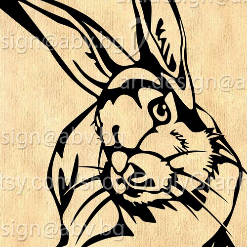 Vector RABBIT Body AI Eps PNG Pdf Svg Dxf Jpg Download Digital - Etsy UK