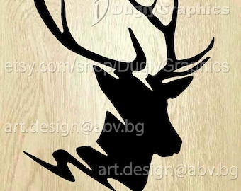 Vector RED DEER, SVG, Dxf, Ai, Eps, Pdf, Png, Jpg Download, Digital ...