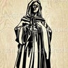 Mother of Jesus Svg, Rose With Virgin Mary Svg, Virgin Mary Svg Black ...