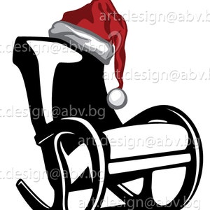 Vector ROCKING CHAIR With Christmas Hat, Goatalpine, AI, Png, Eps, Pdf ...