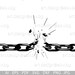 Vector BROKEN CHAINS AI eps svg dxf pdf png jpg | Etsy