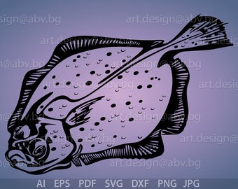 Flounder svg | Etsy