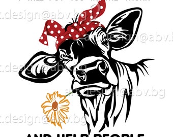 Cow with bandana | Etsy