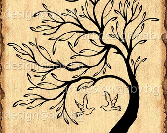Vector WEDDING TREE ai eps pdf PNG svg dxf jpg Image | Etsy