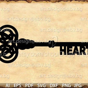 Vector KEY, Heart, AI, Eps, Pdf, Svg, Dxf, Png, Jpg Download, Digital ...