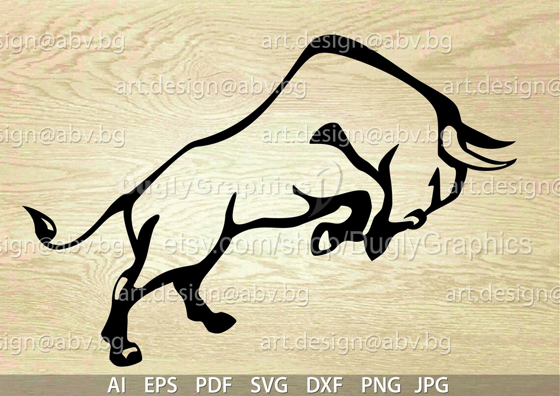 Vector BULL Ai Eps Pdf Svg Dxf Png Jpg Image Graphic - Etsy