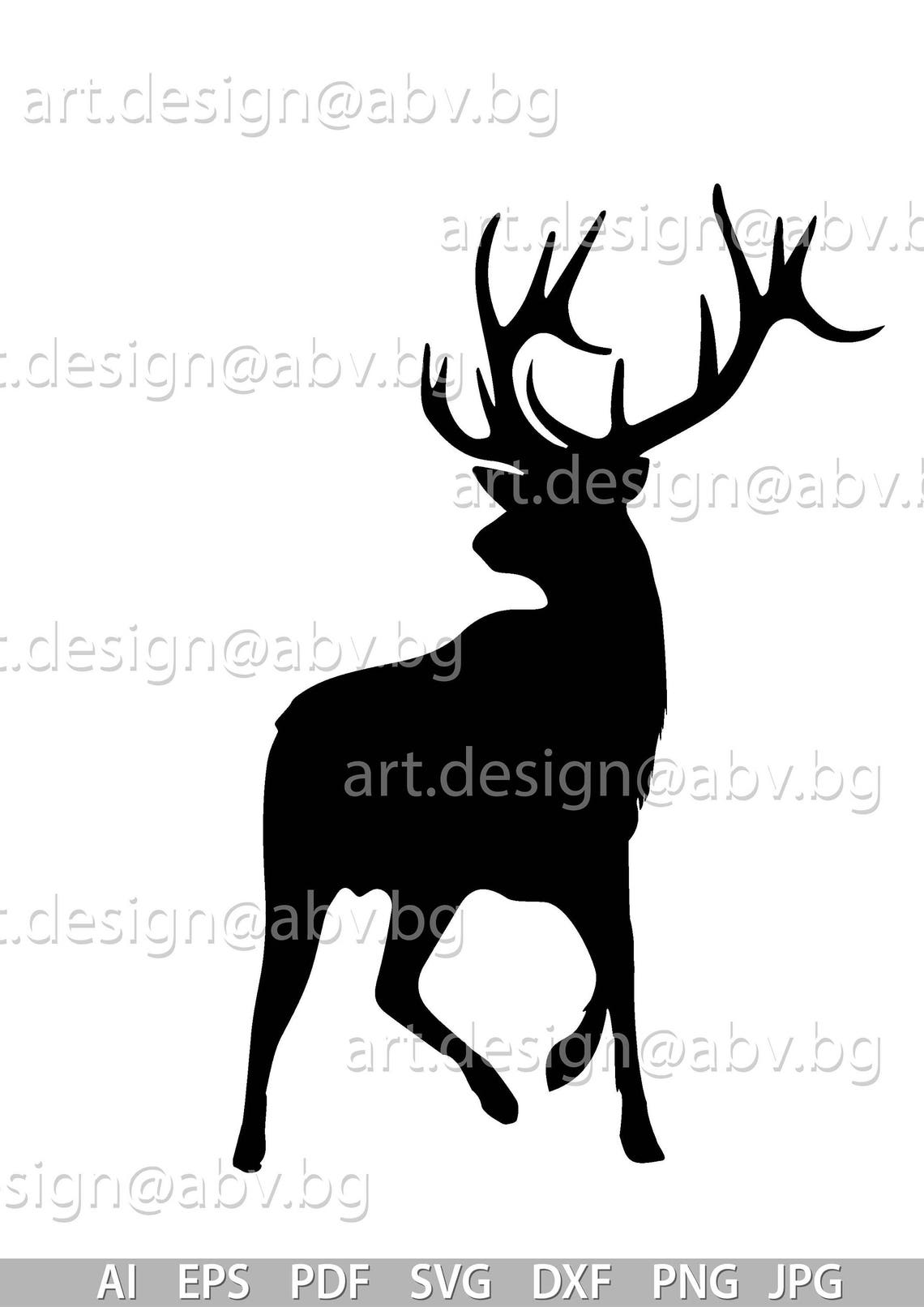 Vector DEER AI PNG Pdf Eps Svg Dxf Jpg Download - Etsy