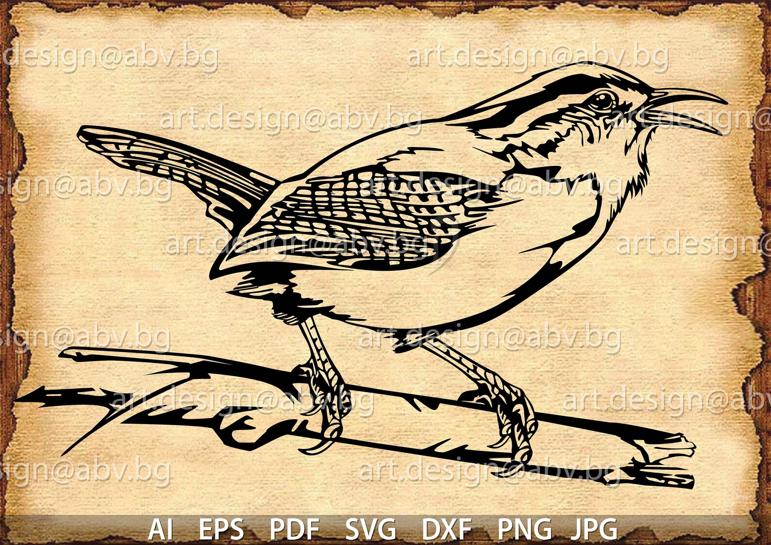 Vector WREN AI PNG eps pdf svg dxf jpg Download | Etsy