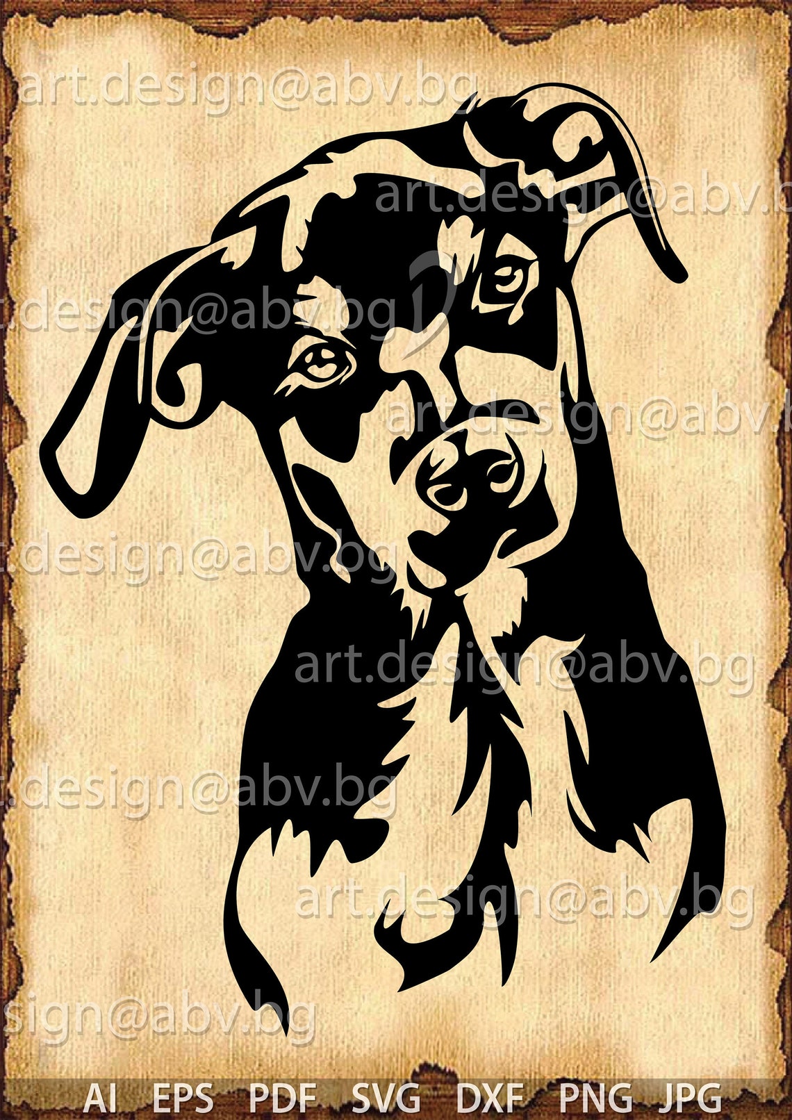 Vector DOG Hunteway Working Dog AI Png Pdf Eps Svg Dxf | Etsy