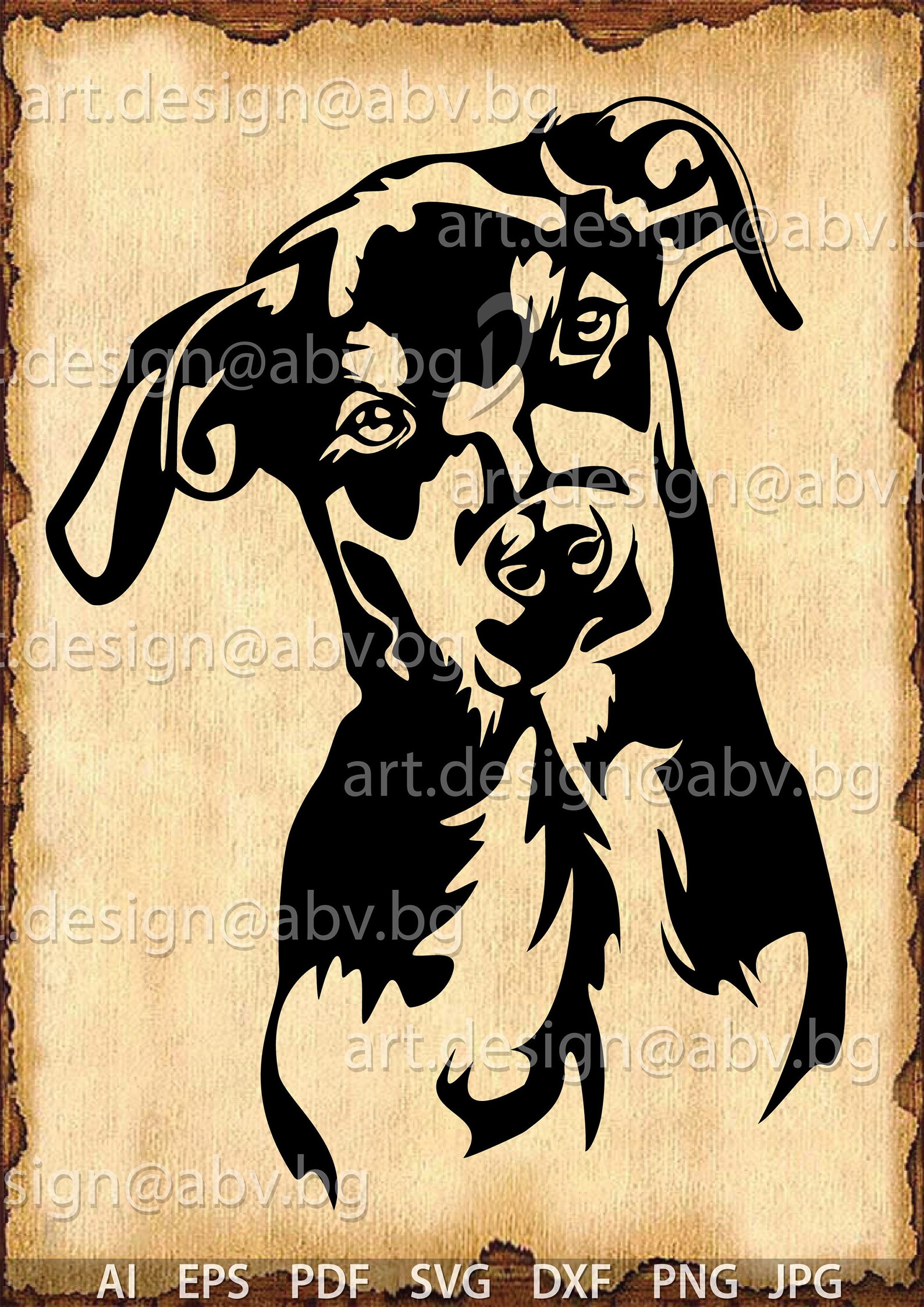 Vector DOG Hunteway Working Dog AI Png Pdf Eps Svg Dxf | Etsy