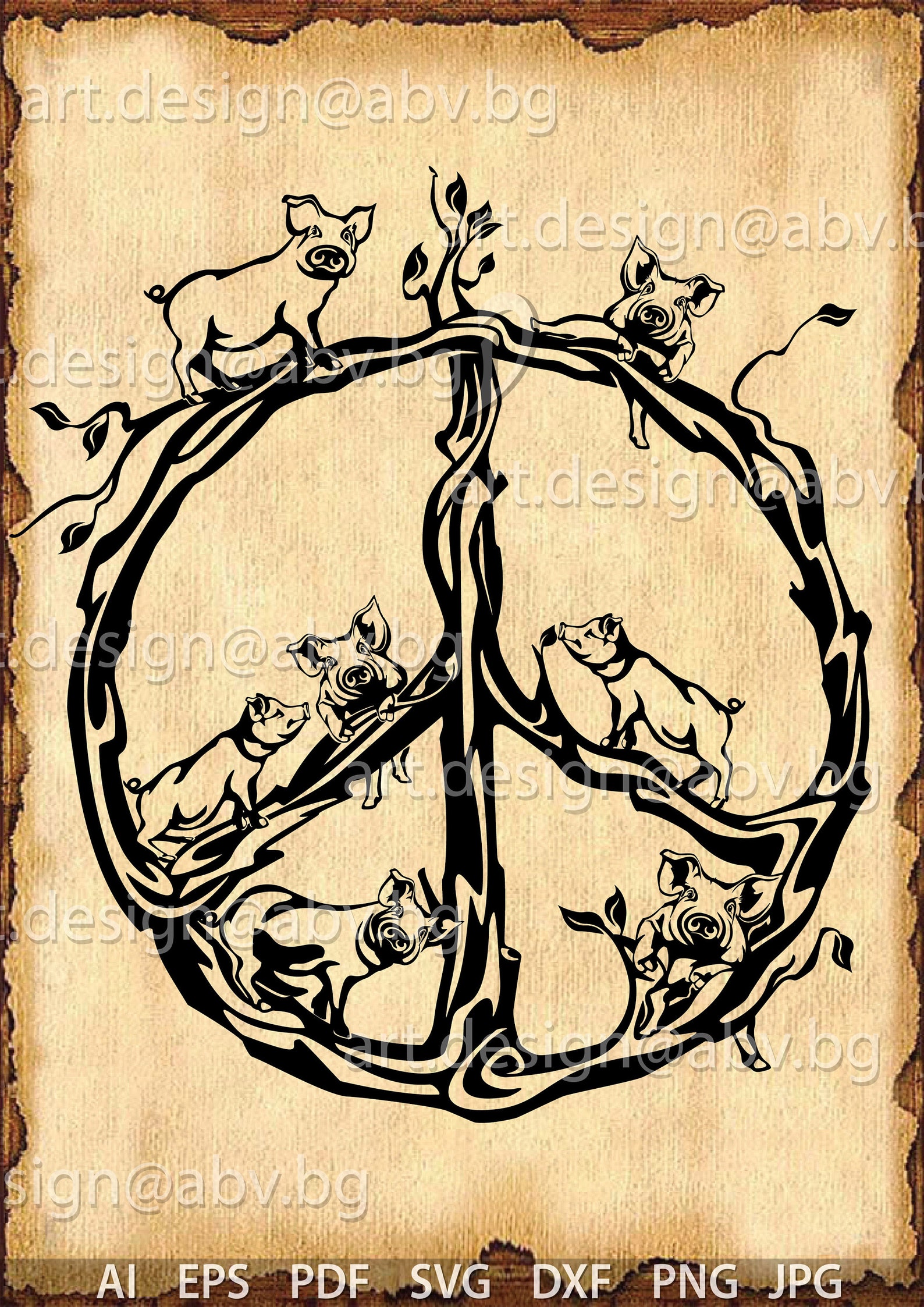 Vector PIGS Sign of Freedom AI PNG Eps Pdf Svg Dxf Jpg - Etsy