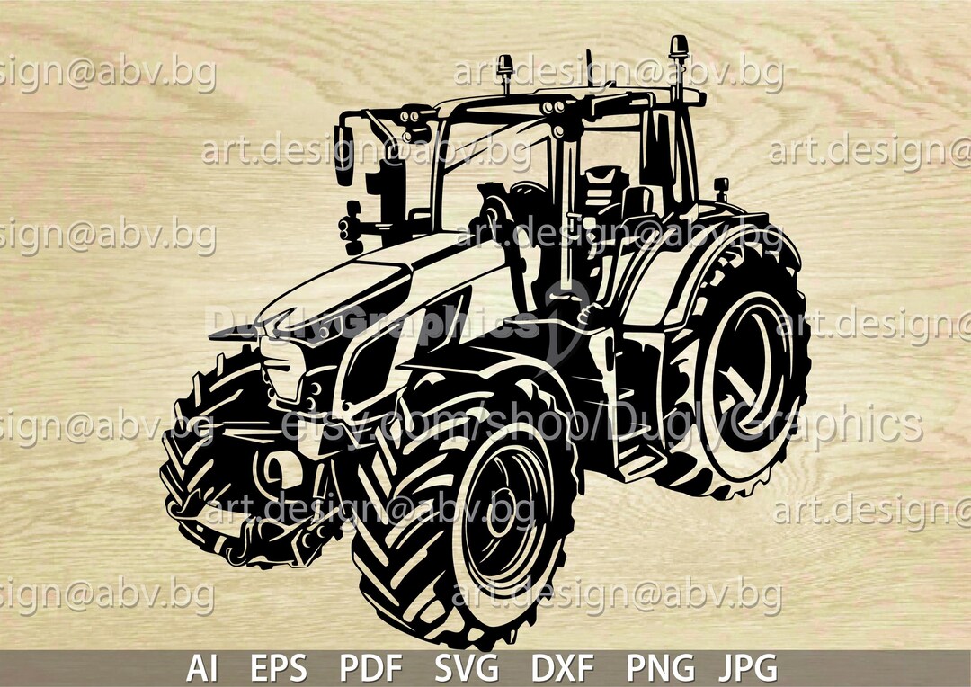 Tractor Vector Graphic: Engine Illustration (digital Download) - Etsy