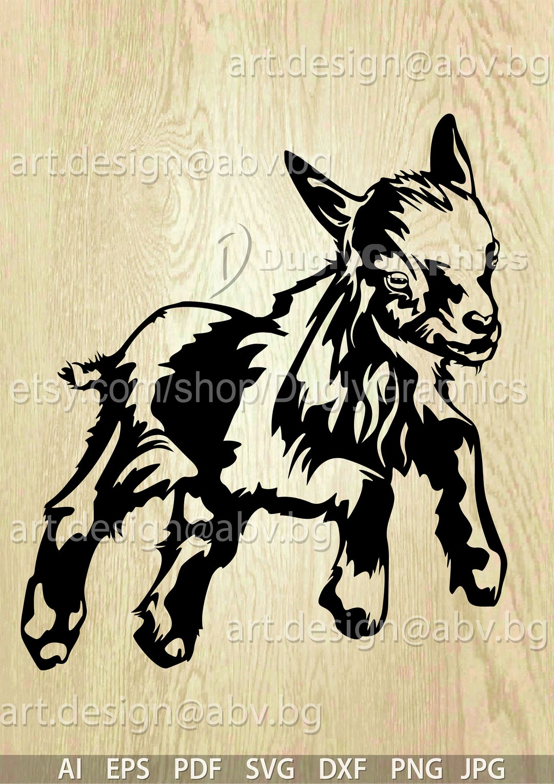 Vector PYGMY GOAT BABY Jump Ai Png Eps Pdf Svg Dxf Jpg Instant Download ...
