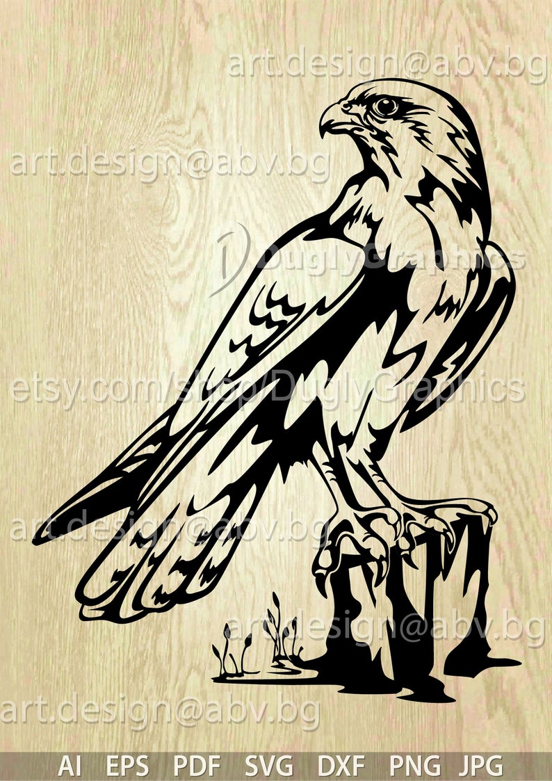Vector FALCON AI Eps Pdf Svg Dxf Png Jpg Download - Etsy