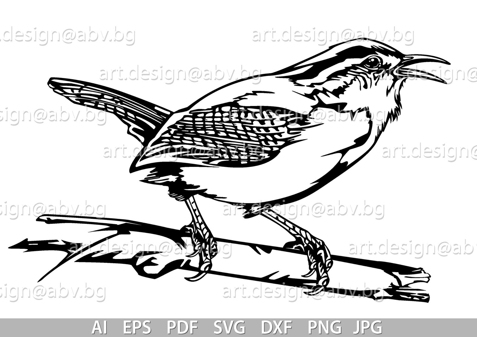 Vector WREN AI PNG eps pdf svg dxf jpg Download | Etsy