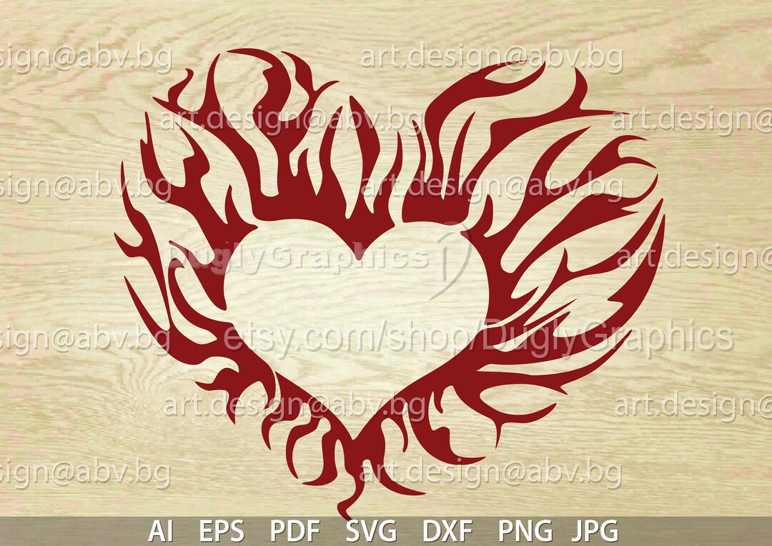 Vector HEART, Fire, AI, Eps, Pdf, Svg, Dxf, Png, Jpg Download Files ...