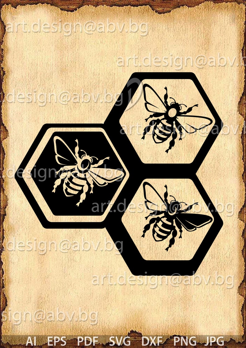 Vector BEES Beehive Ai Eps Pdf SVG DXF Png Jpg - Etsy