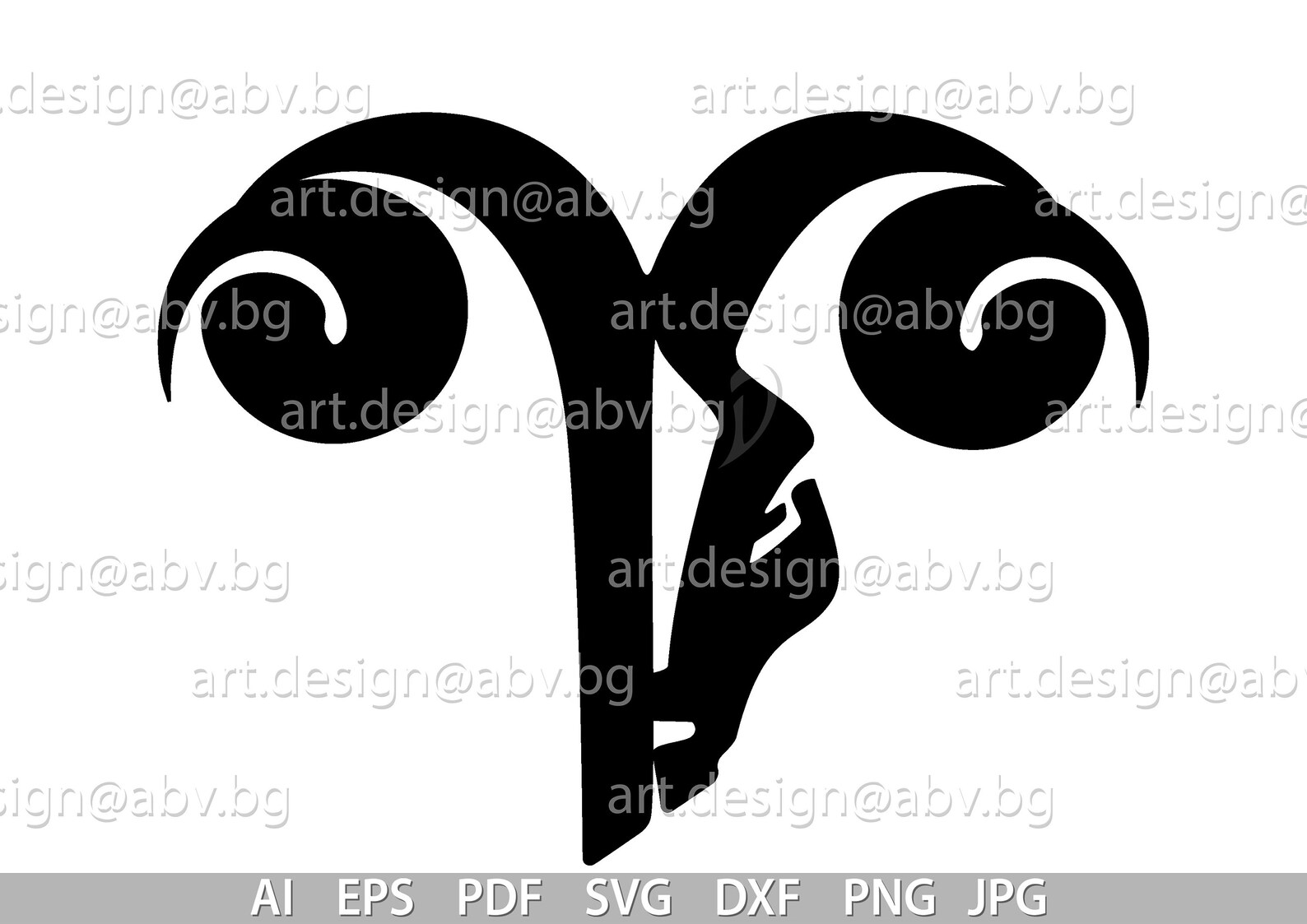 Aries Zodiac Vector Graphic, Ai, Eps, Pdf, Svg, Dxf, Png, Jpg (digital ...