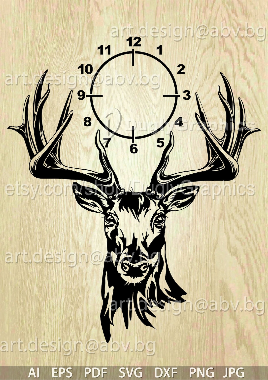 Vector RED DEER, SVG, Dxf, Ai, Eps, Pdf, Png, Jpg Download, Digital ...