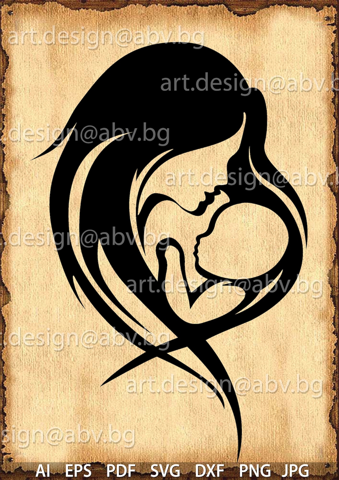 Vector MOTHER and BABY, Mother's Day, Heart, AI, Eps, Png, Pdf, Svg ...