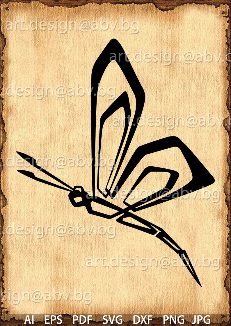 Vector DRAGONFLY AI Eps Pdf Svg Dxf Png Jpg Download - Etsy