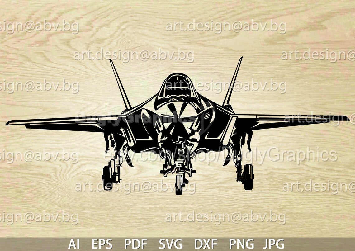 Vector AIRPLAN Front SVG Dxf AI Eps Pdf Png Jpg - Etsy