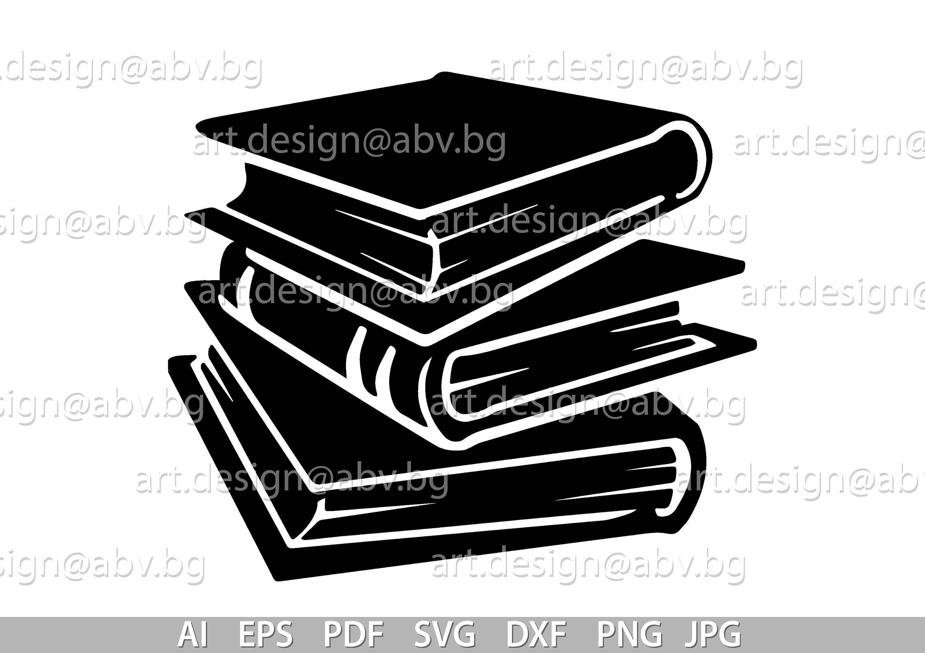 Vector BOOKS /one Object/ AI Eps Pdf Svg Dxf Png Jpg - Etsy