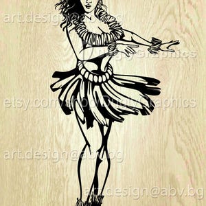Vector HULA GIRL, SVG, Ai, Eps, Png, Pdf, Jpg Image Graphic Digital ...