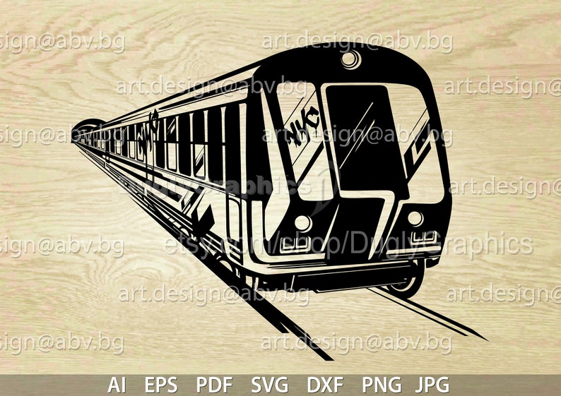 Vector SUBWAY Train AI Eps Svg Dxf Pdf Png Jpg - Etsy