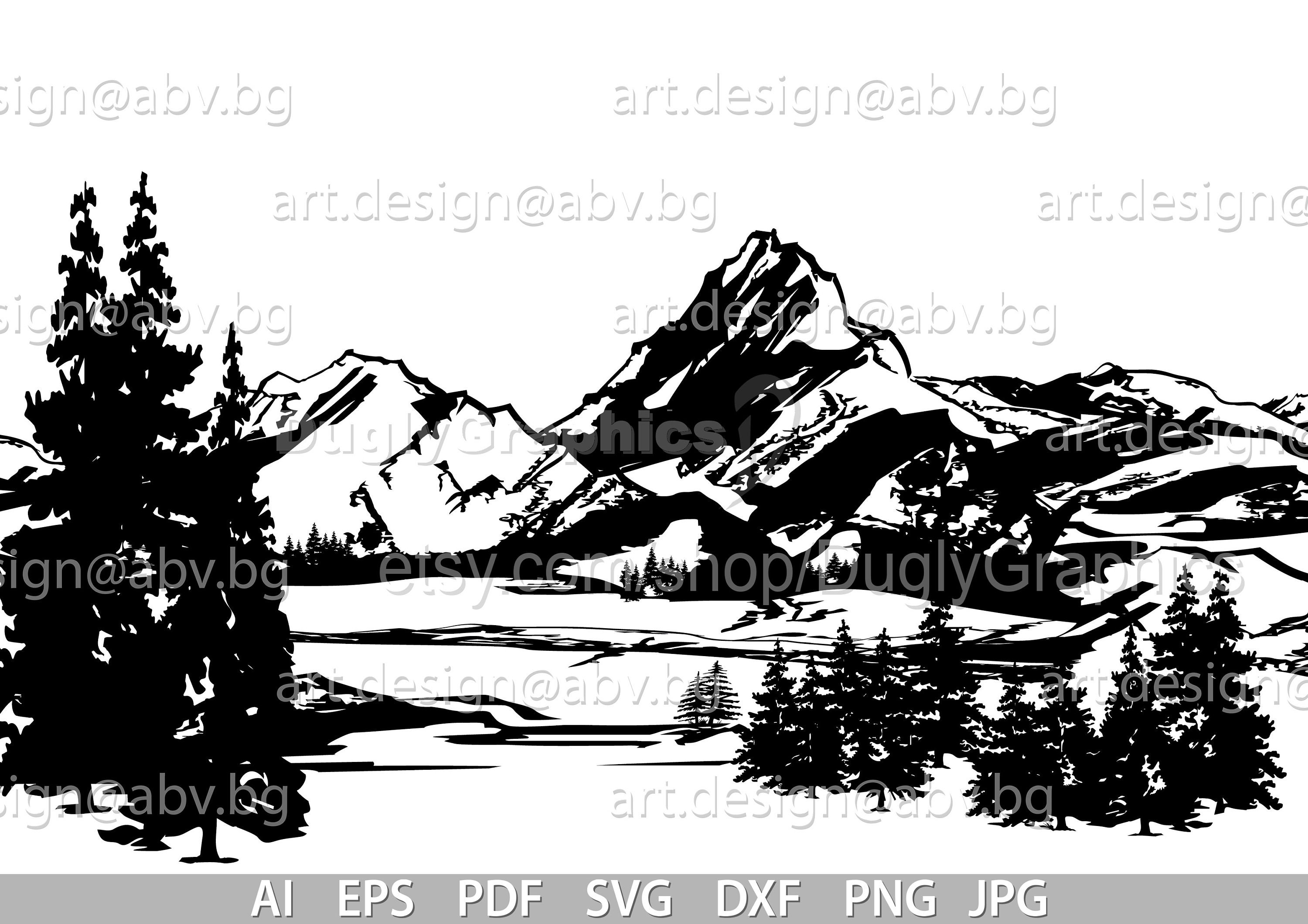 Vektor BERGE AI eps pdf svg dxf png jpg Instant Download - Etsy Schweiz