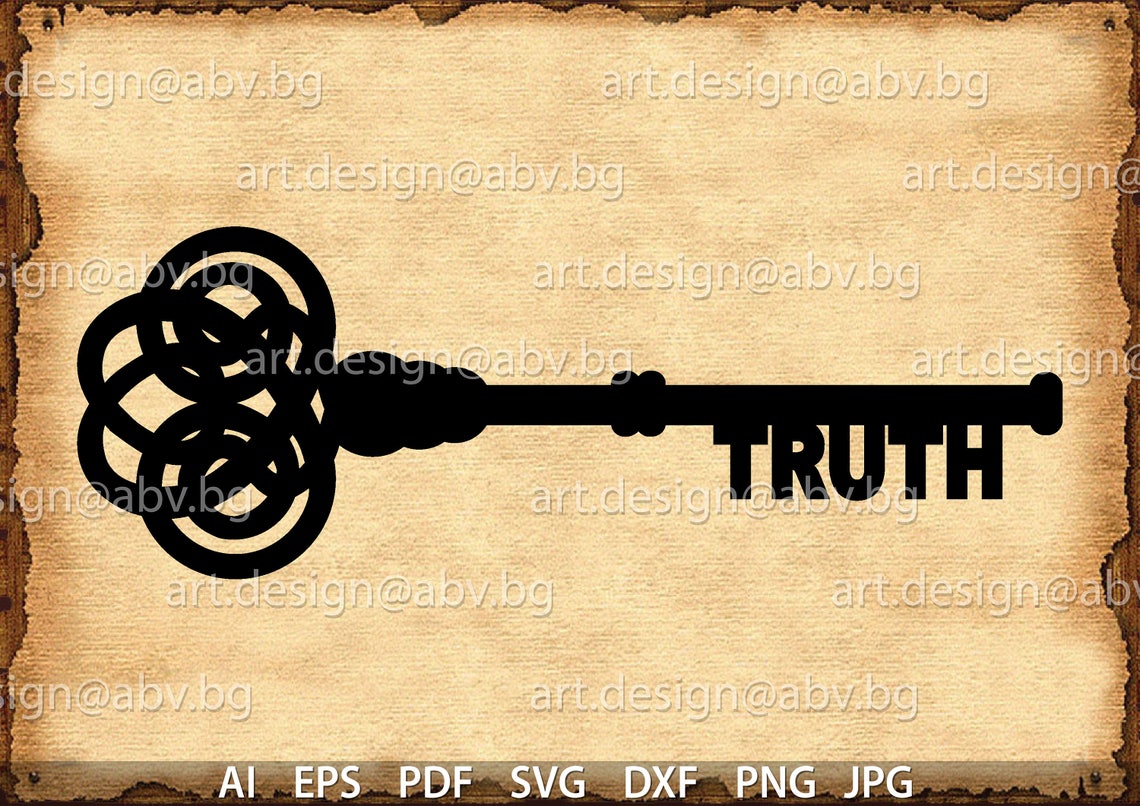 Vector KEY Truth AI Eps Pdf Svg Dxf Png Jpg Download | Etsy