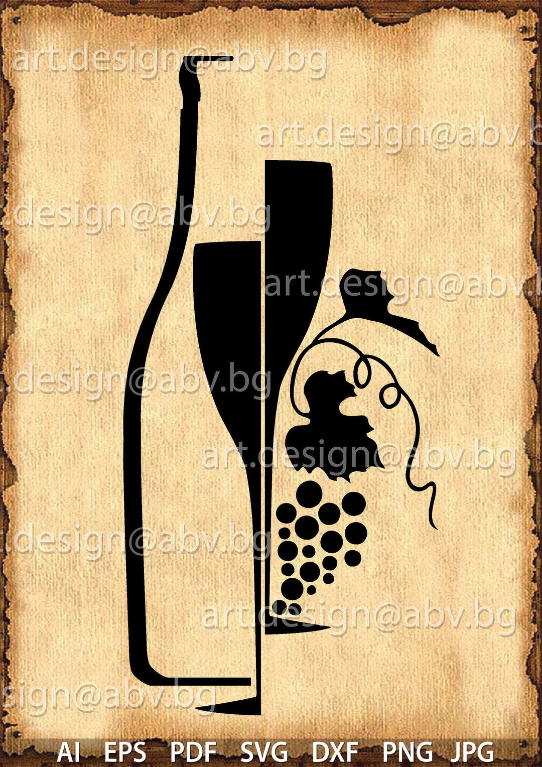 Vector WINE, AI, eps, pdf, SVG, dxf, png, jpg Télécharger, bouteille ...