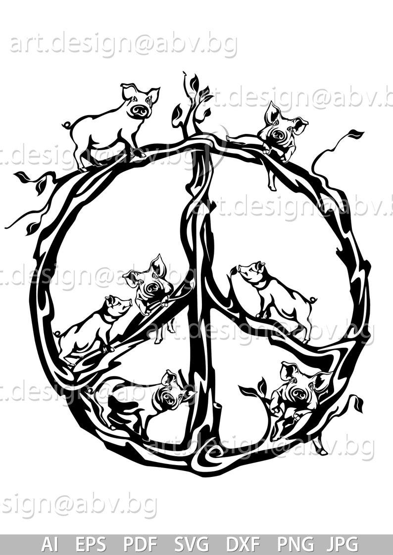 Vector PIGS Sign of Freedom AI PNG Eps Pdf Svg Dxf Jpg - Etsy