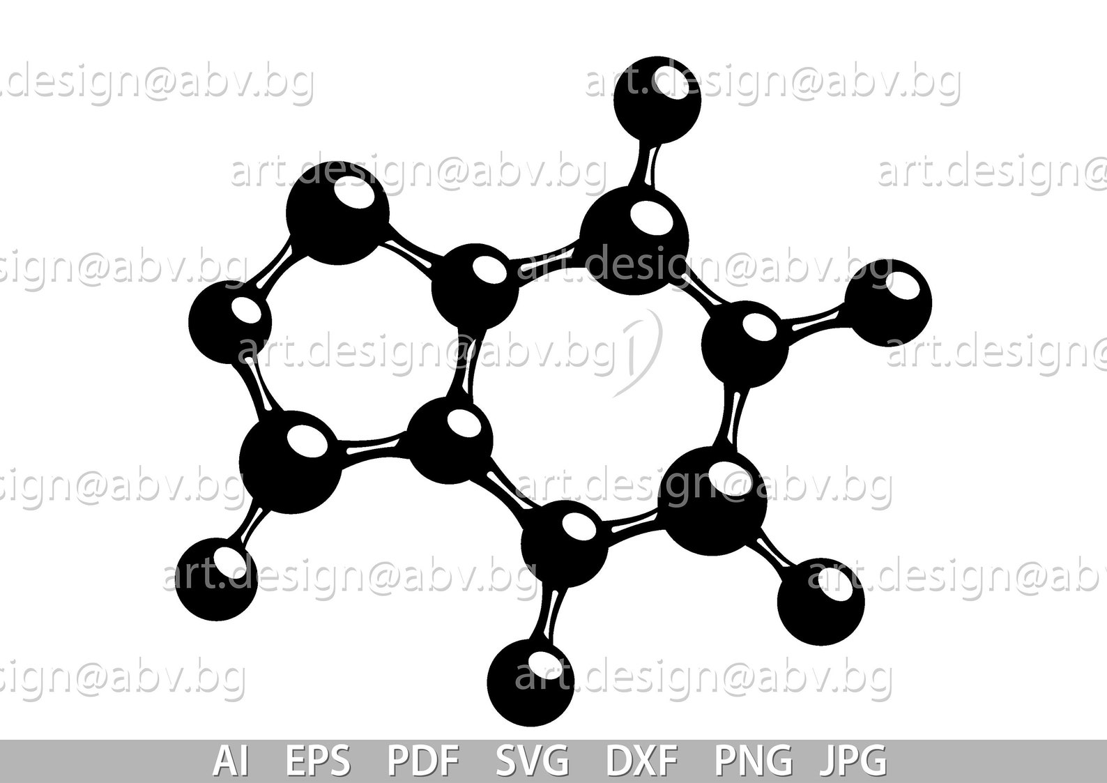 Caffeine Molecule Vector, Ai, Eps, Pdf, Svg, Dxf, Png, Jpg (download Files) - Etsy