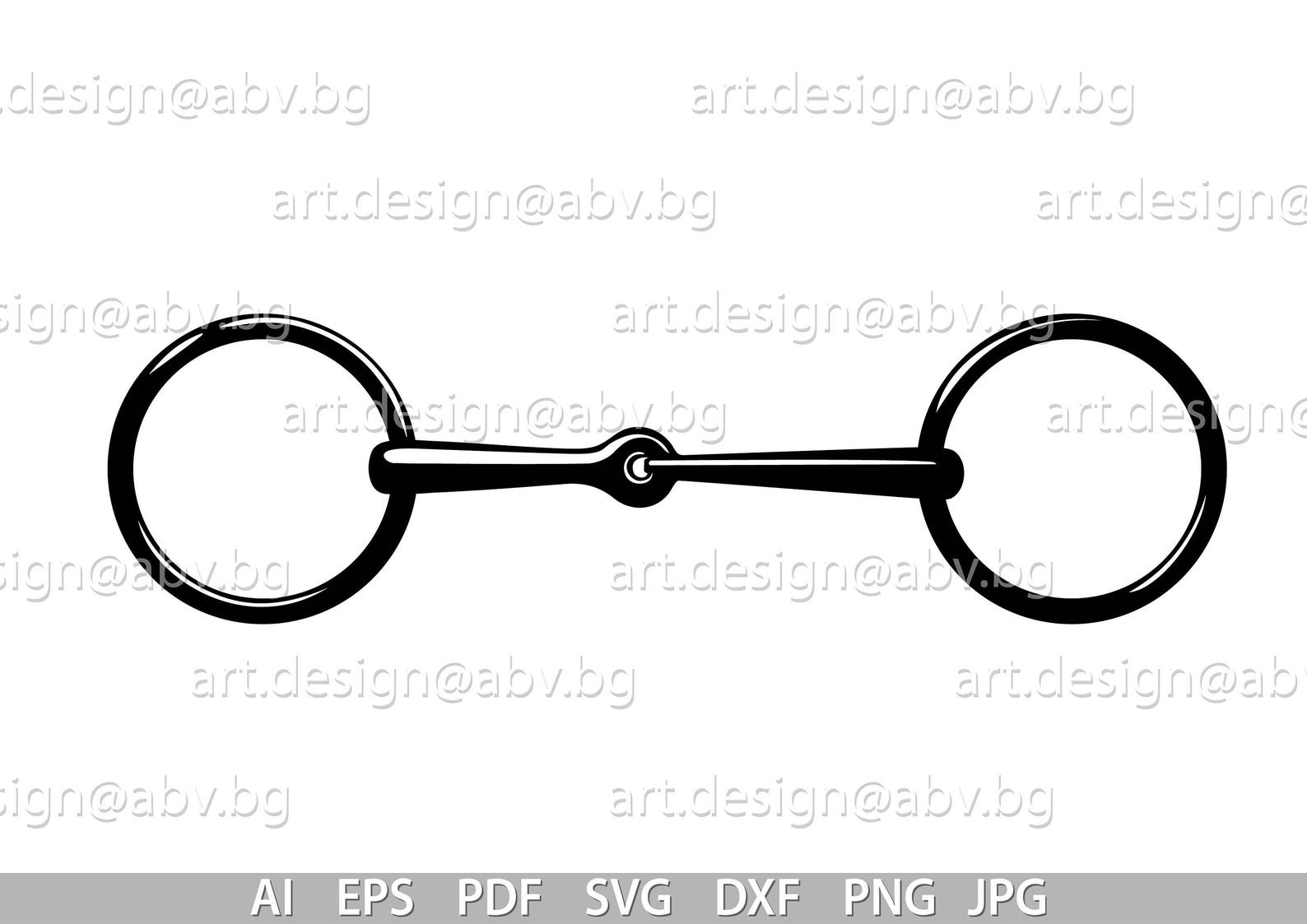 Vector SNAFFLE BIT horse AI eps png pdf svg dxf jpg | Etsy