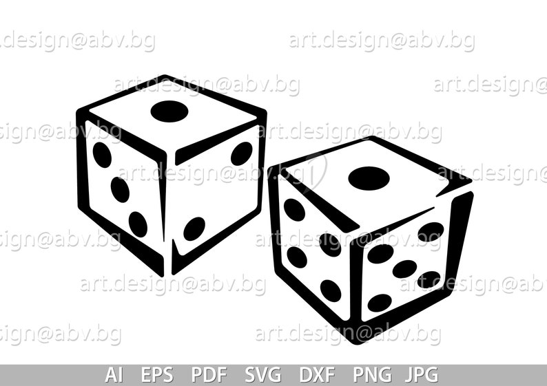 Vector DICE 2 variants ai eps pdf SVG dxf png jpg | Etsy