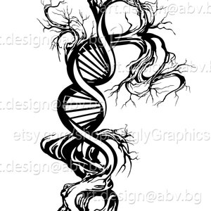 Vector DNA TREE Structure AI Eps Pdf Svg Dxf Png Jpg Download Graphical ...