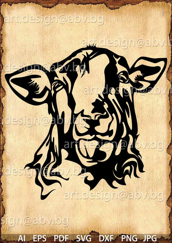 Vector SHEEP head AI PNG eps pdf svg dxf jpg Instant | Etsy