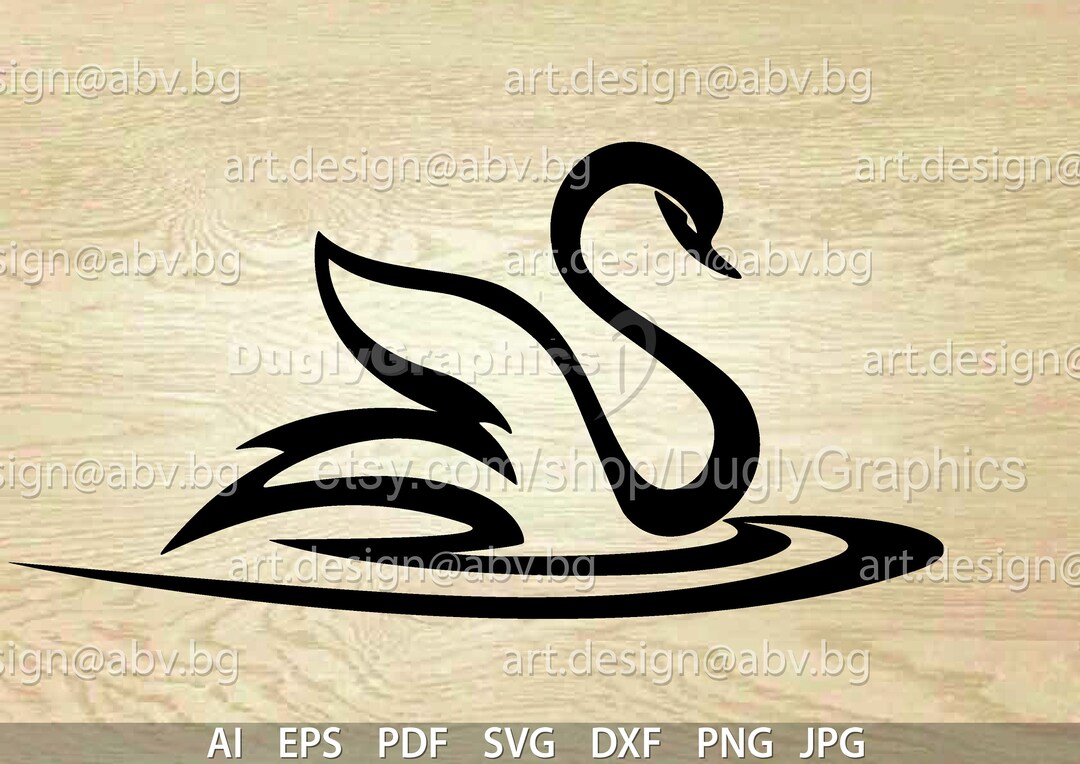 Vector SWAN, AI, PNG, Eps, Svg, Dxf, Pdf, Jpg Download, Digital Image ...