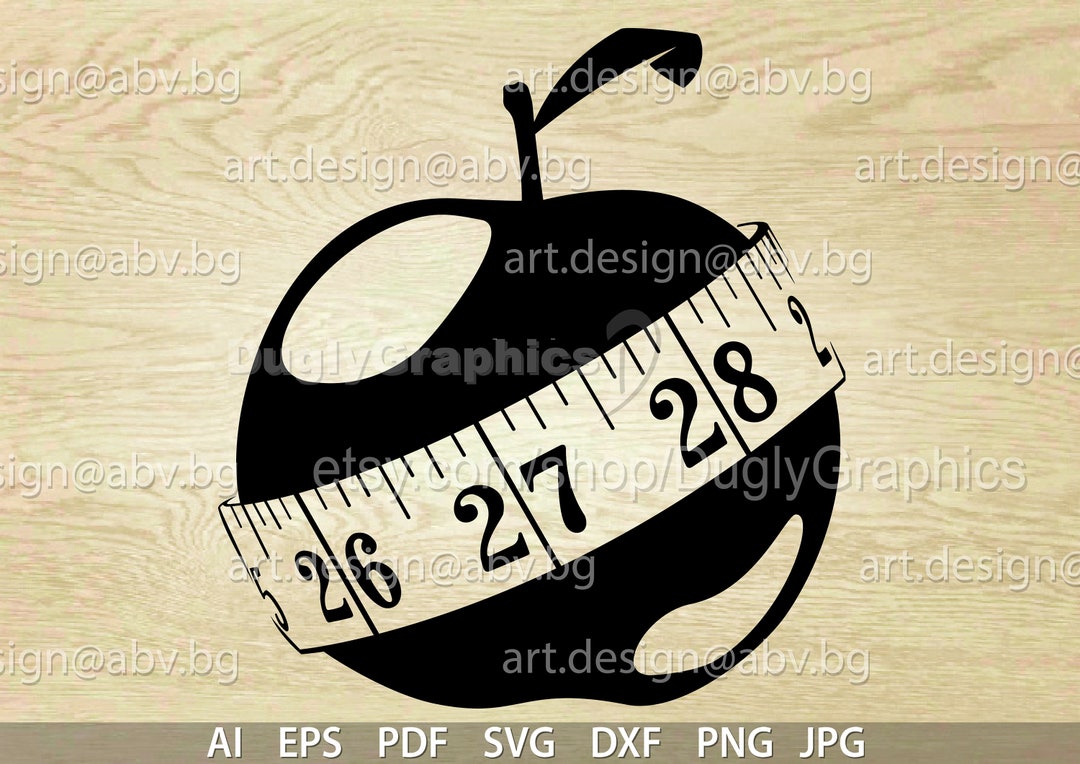 Apple Weight Loss Vector Graphic: Diet Design (digital Download) - Etsy