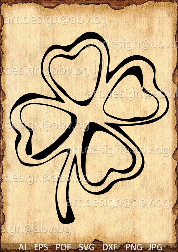 Vector CLOVER AI Eps Png Pdf Svg Dxf Jpg Download Four | Etsy