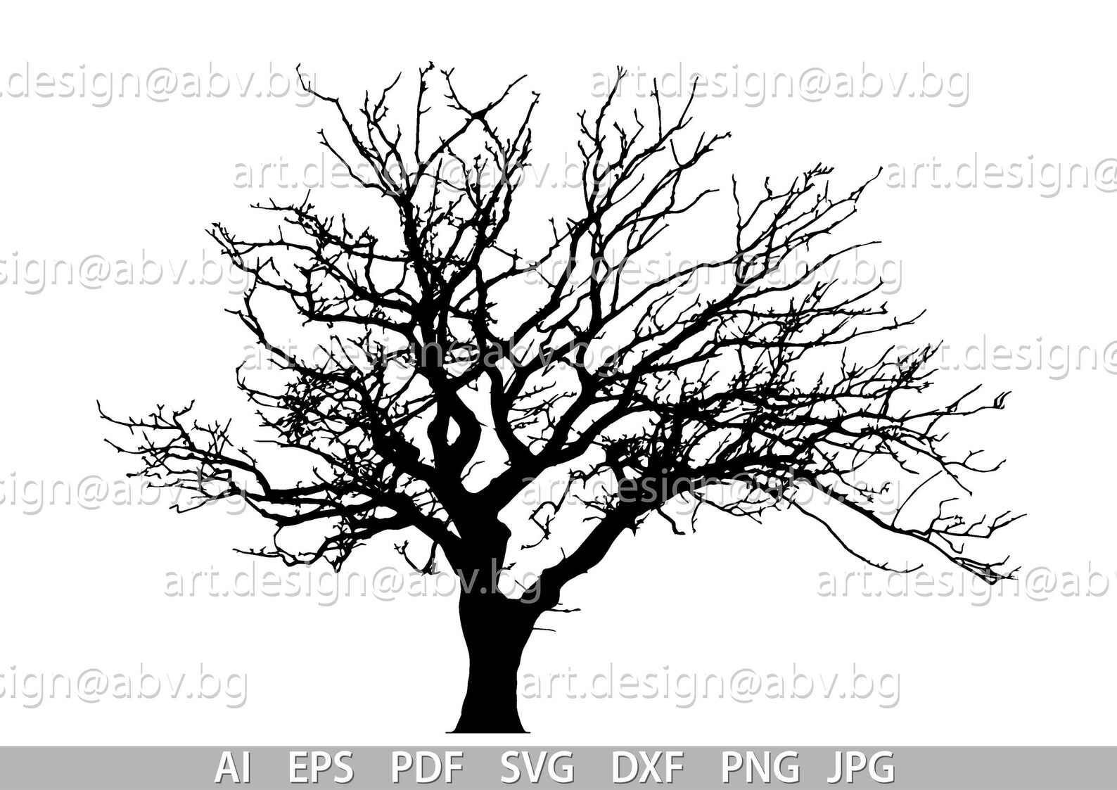 Vector TREE AI Eps Pdf Svg Dxf Png Jpg Download One | Etsy