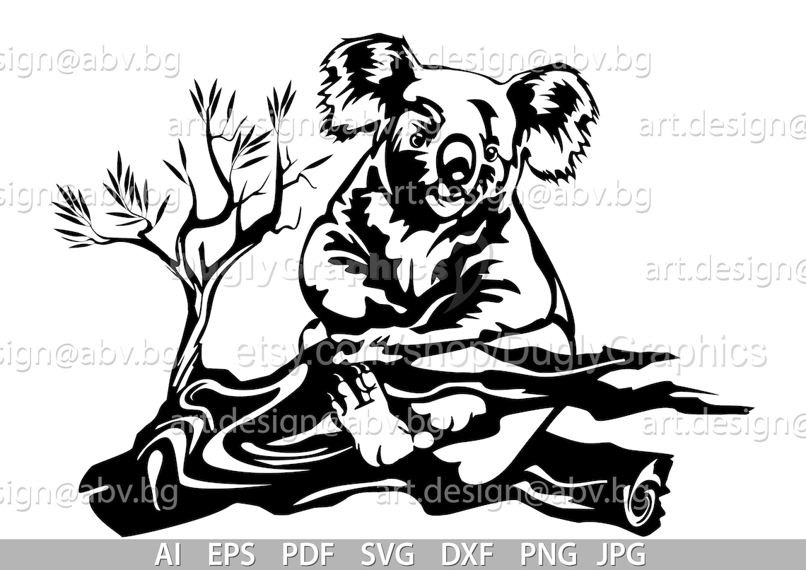 Vector KOALA, Ai, Eps, Pdf, Svg, Dxf, Png, Jpg Download, Digital Image ...
