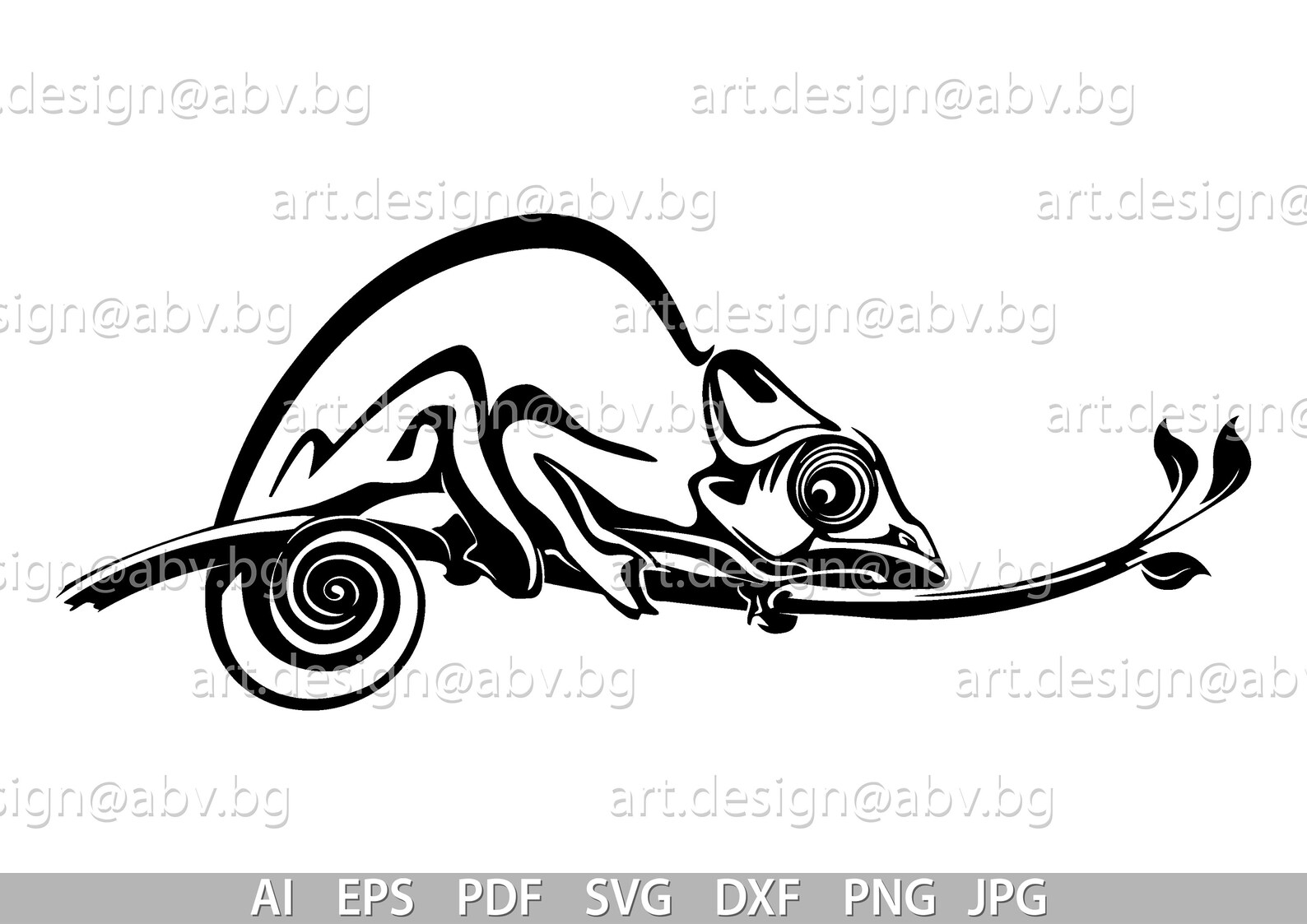 Vector CHAMELEON AI Eps Pdf SVG Dxf Png Jpg Download - Etsy