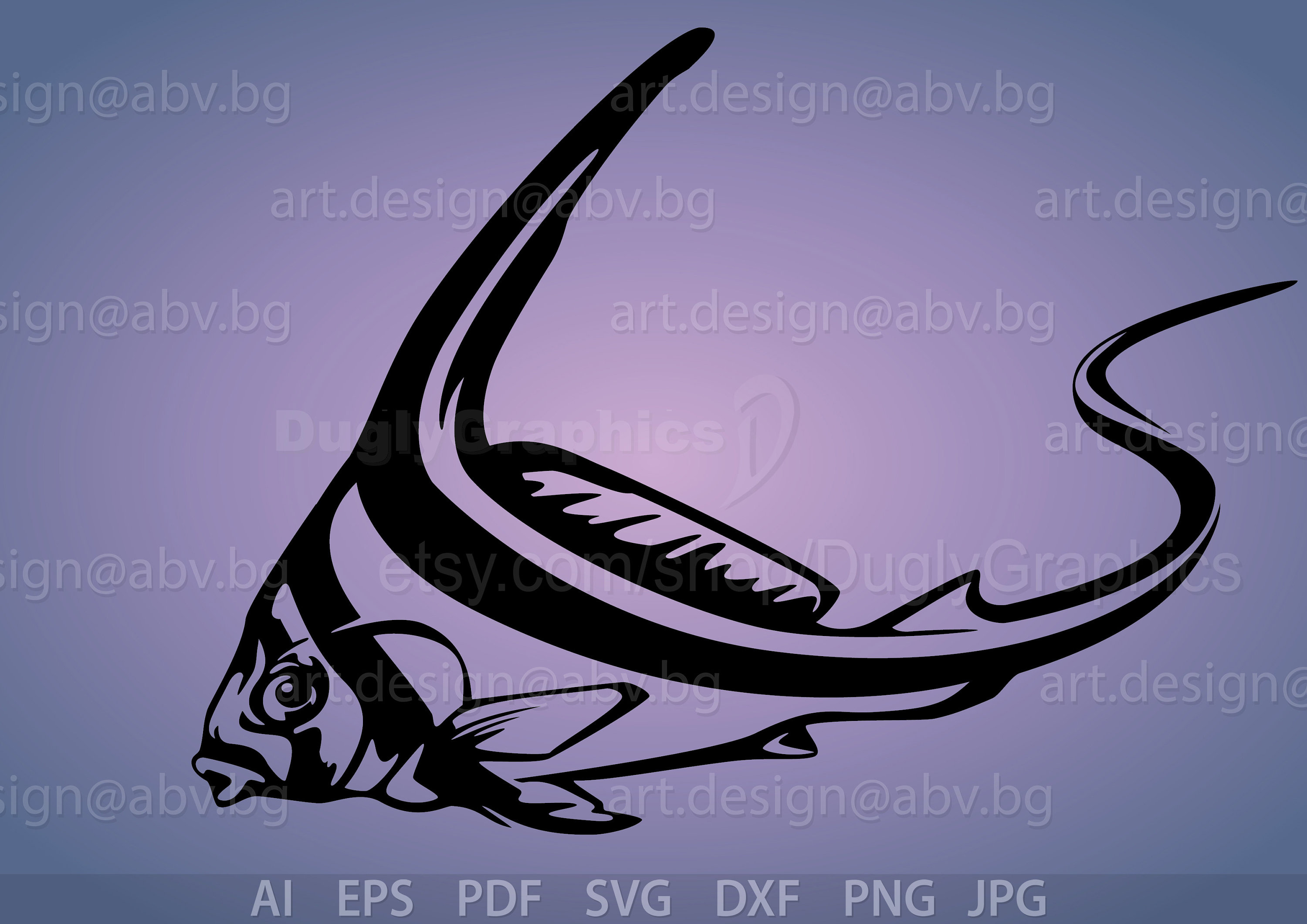 Vector JACKKNIFE FISH Ai Eps Png Pdf Svg Dxf Jpg - Etsy Australia