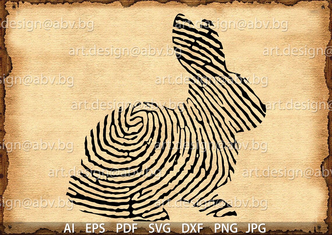 Vector RABBIT AI Eps PNG Pdf Svg Dxf Jpg Download | Etsy