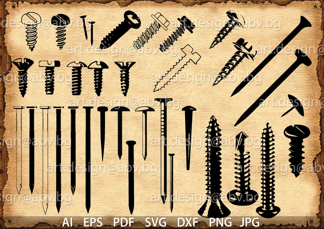 Vector 34 CALK BUNDLE, Nail, AI, Eps, Pdf, Svg, Dxf, Png, Jpg Download ...