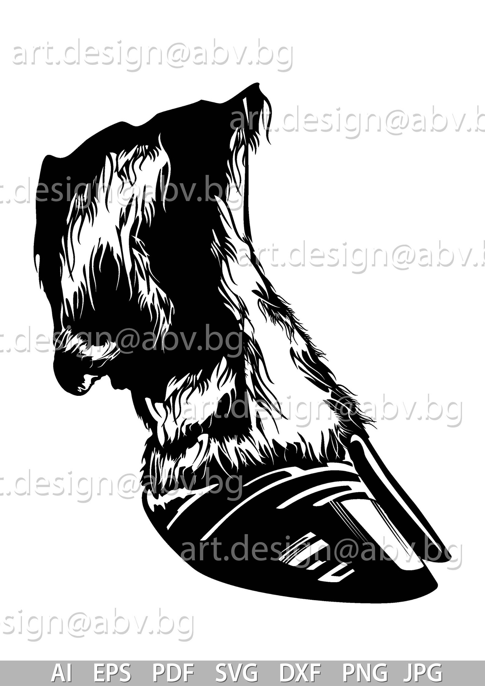 Cow Hoof Vector Graphic (ai, Eps, Png, Pdf, Svg, Dxf, Jpg) (digital ...