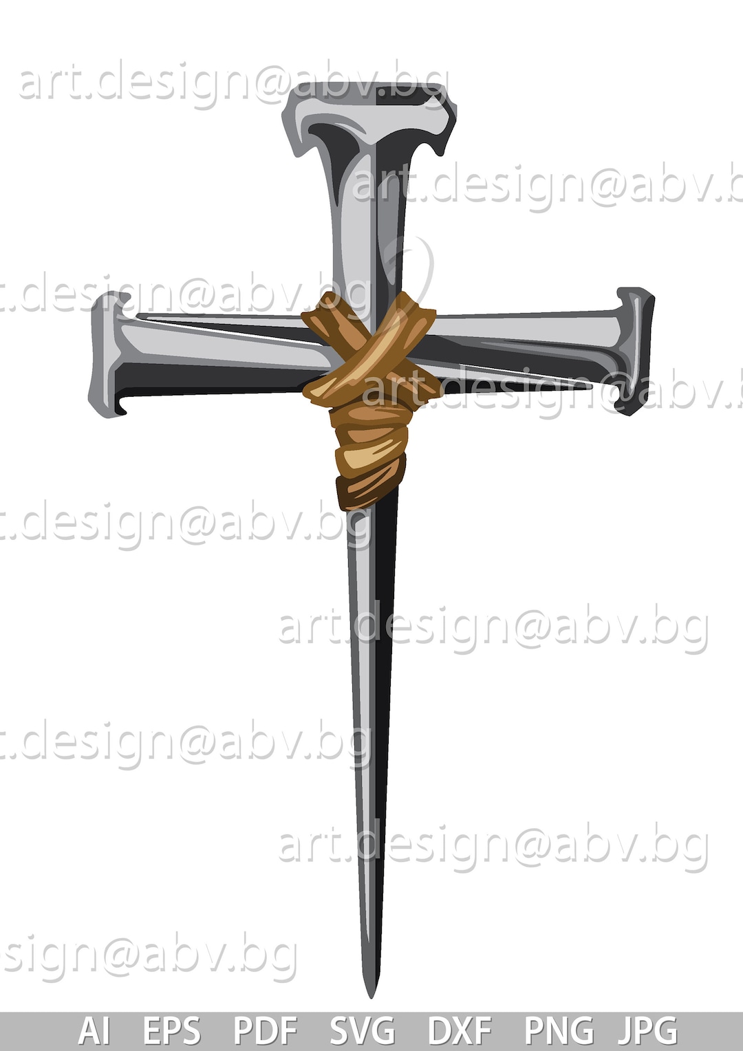 Nail Cross Vector Art (digital Download) - Etsy
